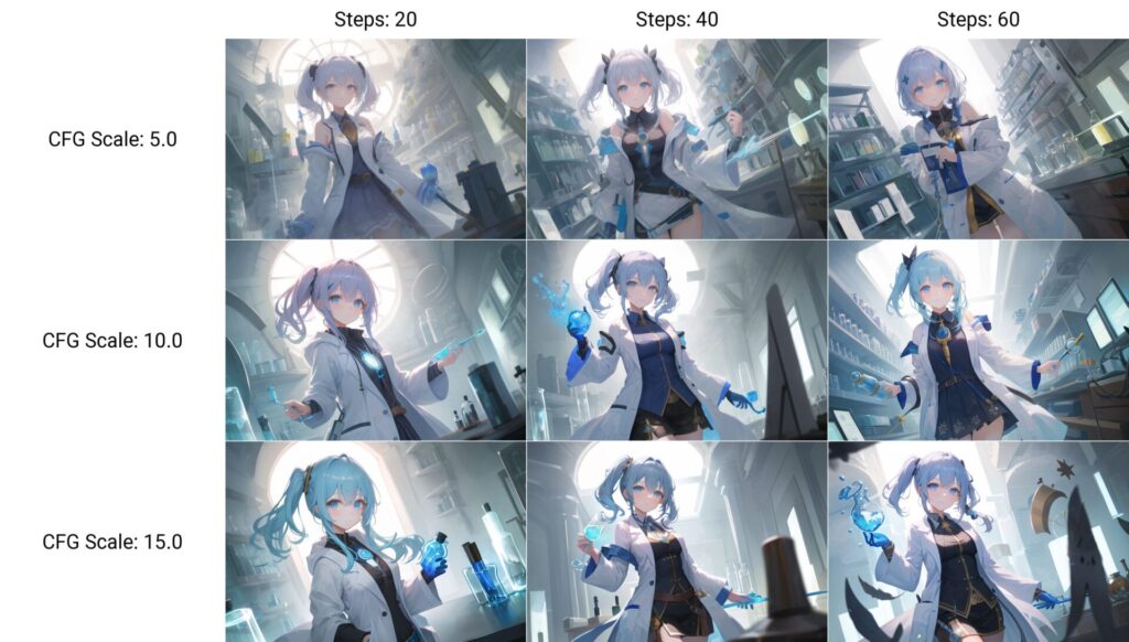 「X/Y/Z plot」の使い方！呪文や設定値を比較して研究に役立てよう【Stable Diffusion web UI】 | くろくまそふと