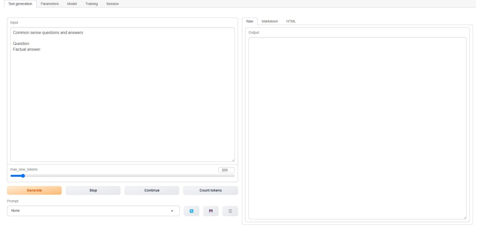 「Text generation web UI」のインストール方法と使い方！大規模言語モデルを自分のPCで手軽に動かそう | くろくまそふと