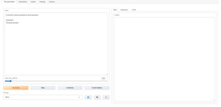 「Text generation web UI」のインストール方法と使い方！大規模言語モデルを自分のPCで手軽に動かそう | くろくまそふと